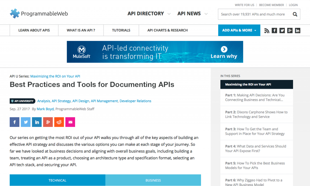 Best Practices and Tools for Documenting APIs - ProgrammableWeb ...