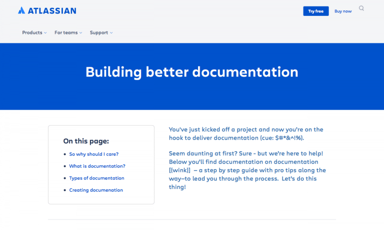 Building Better Documentation - Atlassian - DocToolHub