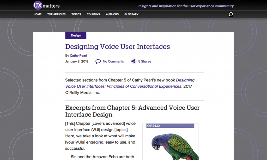 Designing Voice User Interfaces - UXmatters - DocToolHub