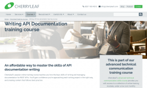 Documenting APIs Training Course - Cherryleaf - DocToolHub