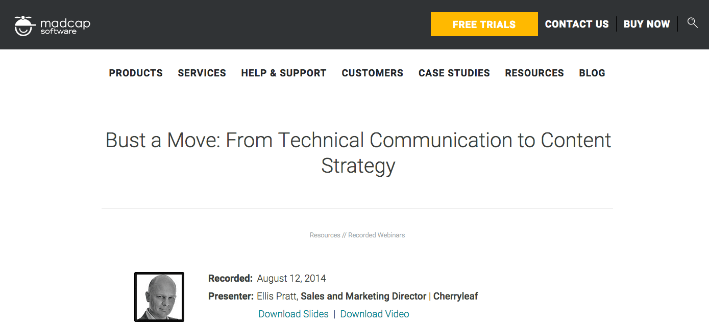 Bust A Move From Technical Communication To Content Strategy Madcap