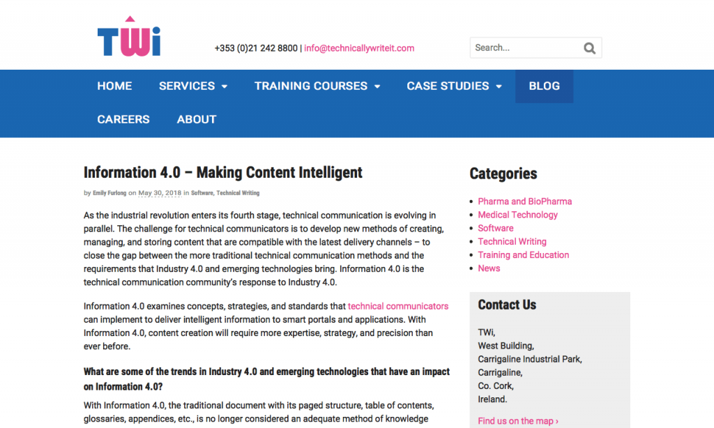 Information 4.0: Making Content Intelligent - TWi - DocToolHub