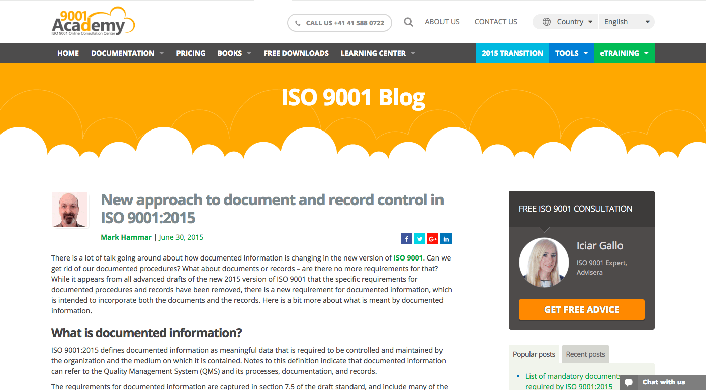 New Approach to Document and Record Control in ISO 9001:2015 - Advisera ...