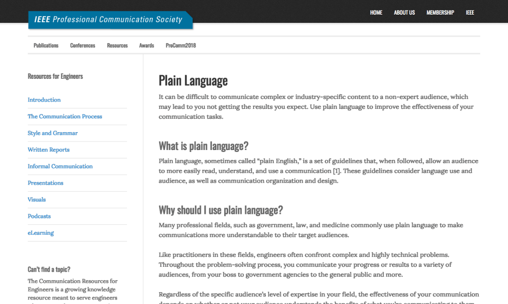 Plain Language - IEEE - DocToolHub