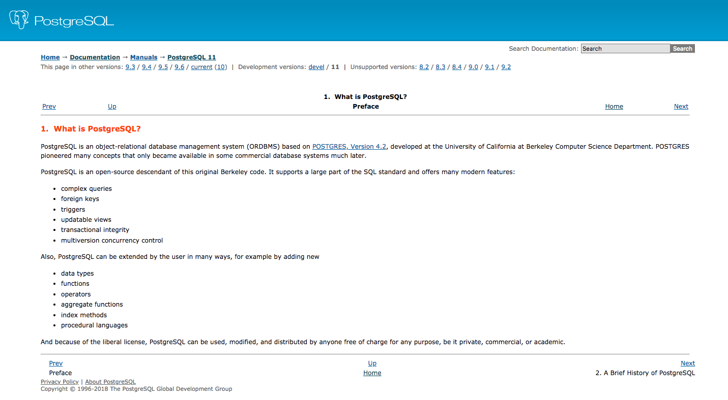 PostgreSQL documentation - DocToolHub