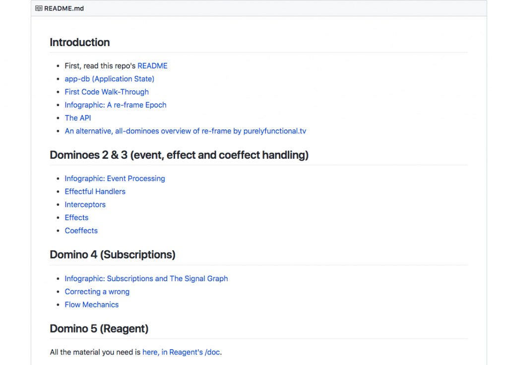 re-frame documentation - DocToolHub