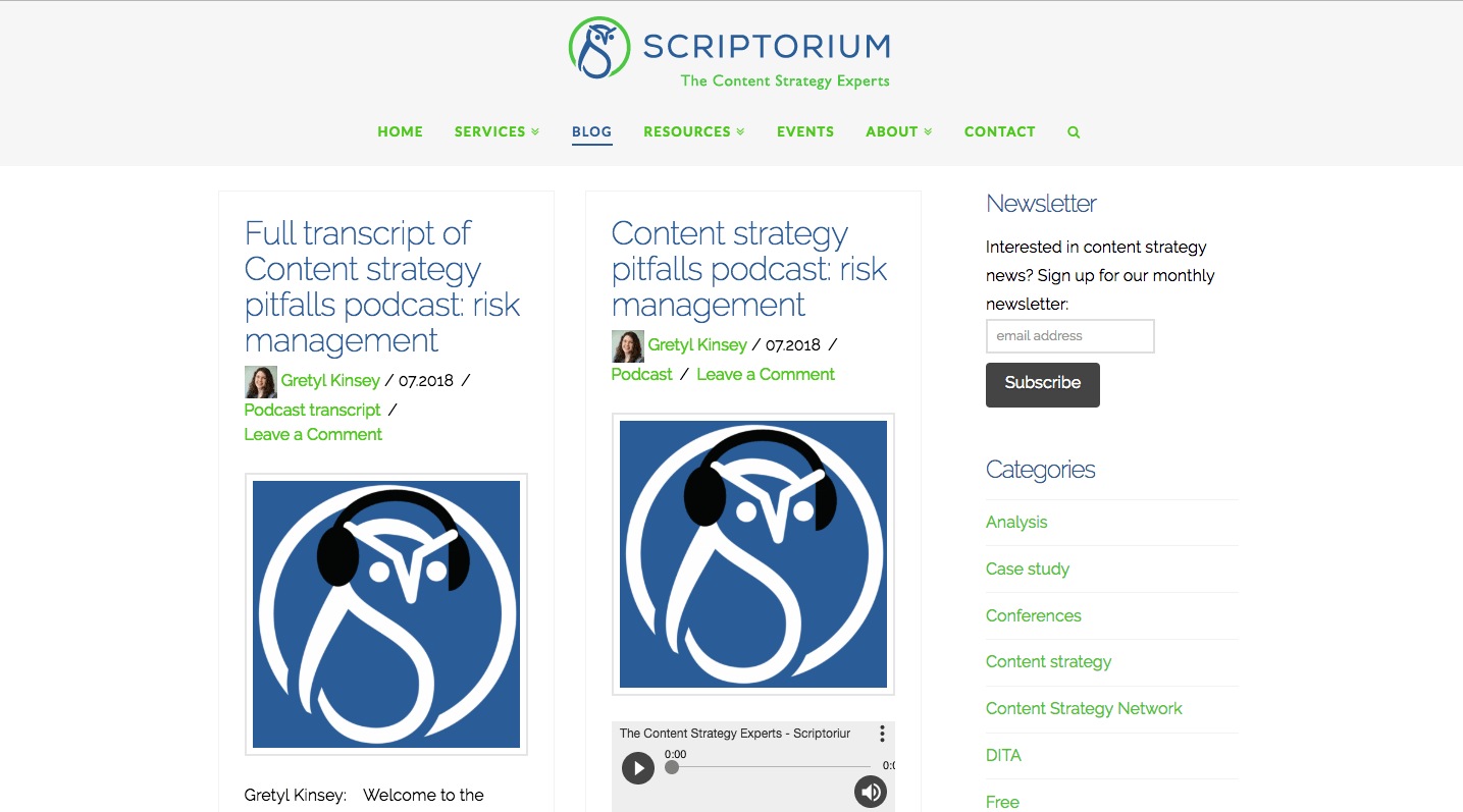 Scriptorium blog - DocToolHub