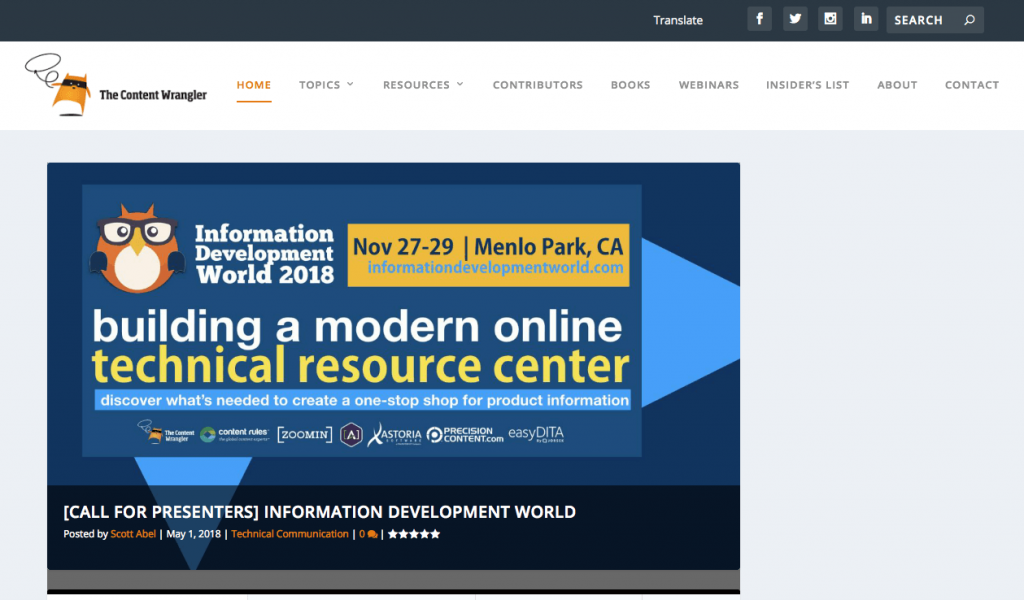 The Content Wrangler site - DocToolHub