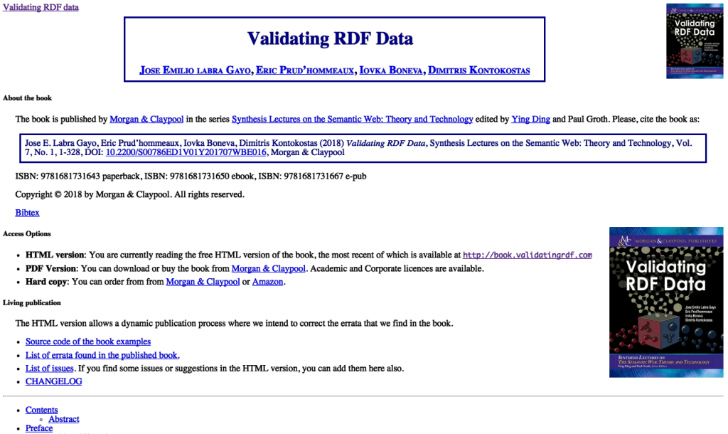 Validating RDF Data book - DocToolHub