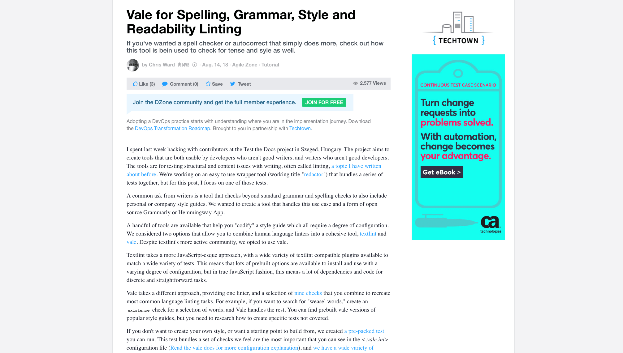 Vale for Spelling, Grammar, Style and Readability Linting - Chris Ward ...
