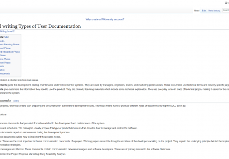 Technical Writing: Types of User Documentation - Wikiversity - DocToolHub