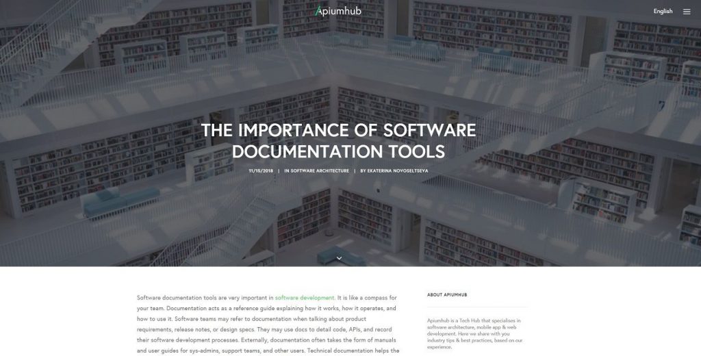 The Importance of Software Documentation Tools - Apiumhub - DocToolHub